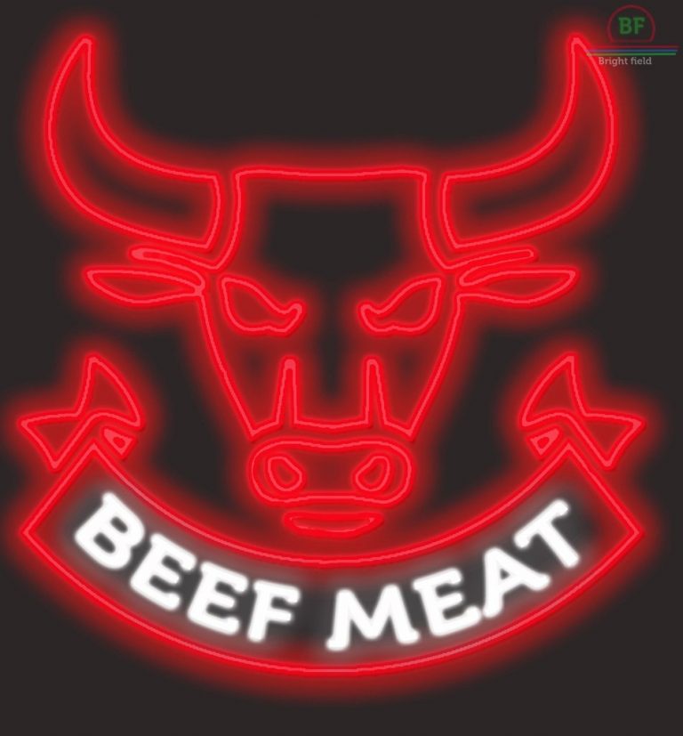 Beef Meat Neon Sign Real Neon Light – DIY Neon Signs – Custom Neon ...