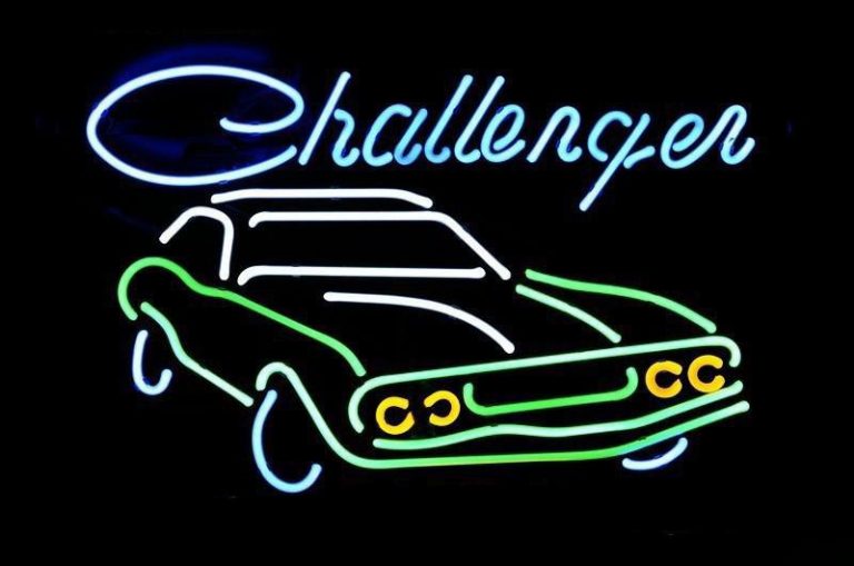 Big Dodge Challenger Neon Sign Real Neon Light – DIY Neon Signs ...