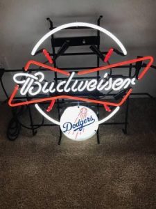 Budweiser Los Angeles Dodgers MLB Sports Neon Sign Real Neon Light ...