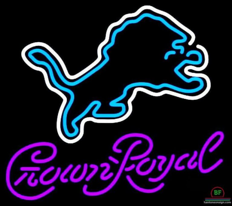 Crown Royal Detroit Lions Neon Sign Teams Neon Light – DIY Neon Signs ...