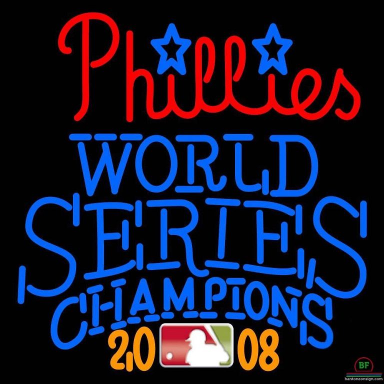 Philadelphia Phillies World Series Champions Neon Sign Teams Neon Light ...