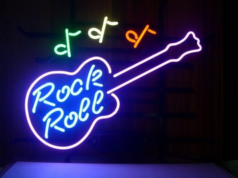 Rock Roll Music Neon Sign – DIY Neon Signs – Custom Neon Signs
