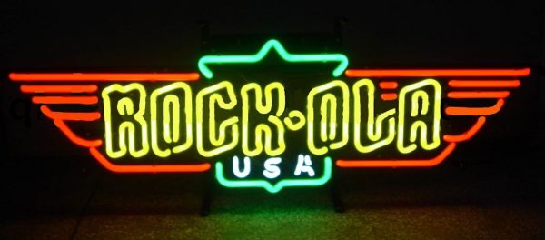 Rock Ola USA Neon Sign Real Neon Light – DIY Neon Signs – Custom Neon Signs