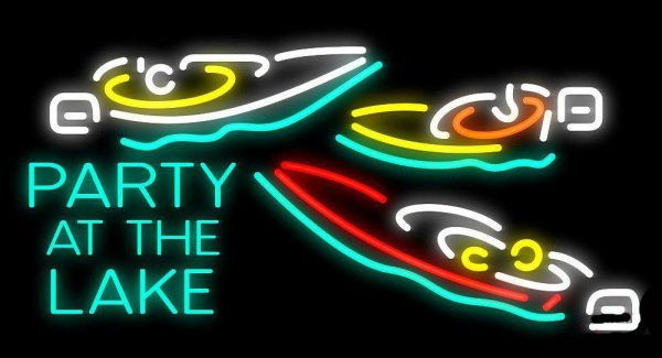 Party At The Lake Neon Sign Real Neon Light – DIY Neon Signs – Custom ...